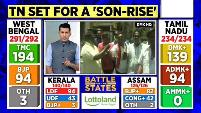 Watch Assembly Elections 2021: Celebrations Begin Outside DMK Office ...