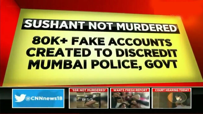 Watch SSR Case: Over 80K Fake Accounts Created To Discredit Maha Govt & Mumbai Police On June14 ...