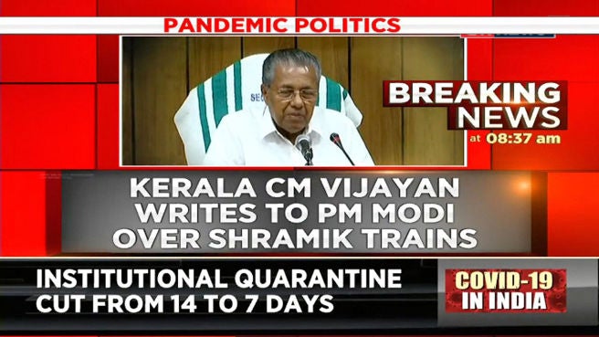 Watch Pinarayi Vijayan Slams Railway Minister For Scheduling Trains To Kerala Without Informing 