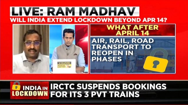 Watch Ram Madhav, BJP National General Secretary Speaks On The COVID-19 Crisis News On JioCinema