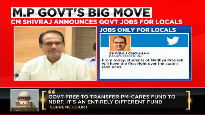 Watch Madhya Pradesh CM Announces All Govt Jobs To Be Reserved For ...