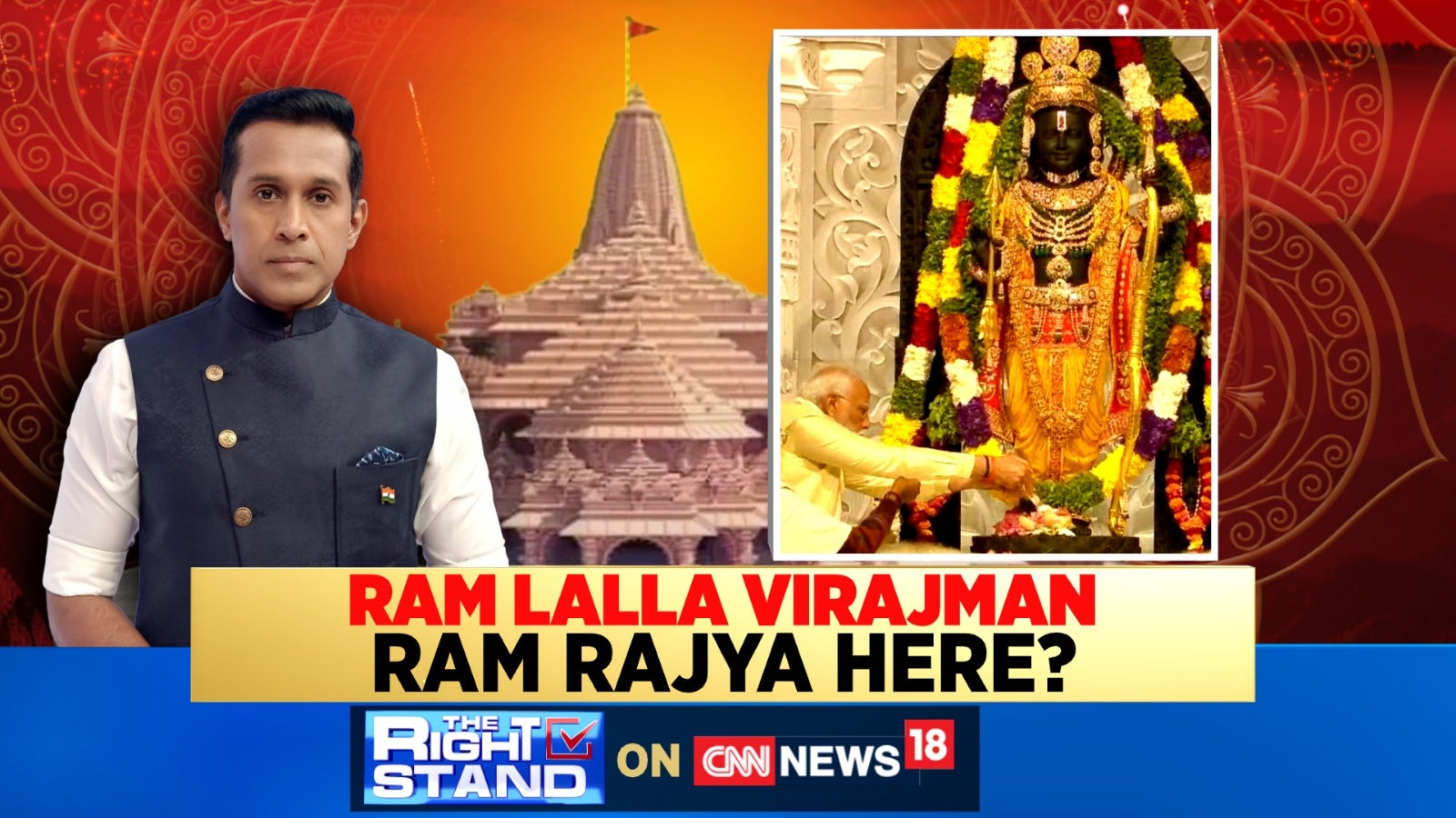 Watch PM Modi Unveils Lord Ram Idol On The Pran Pratishtha Ceremony Of ...