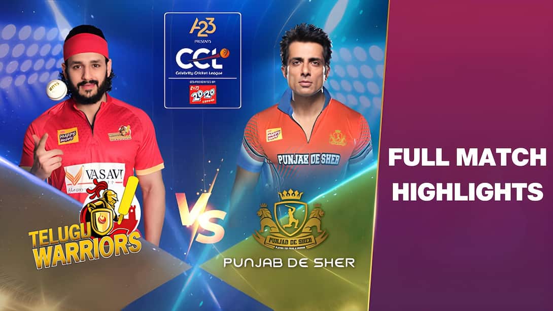 Watch Telugu Warriors Vs Punjab De Sher Match 7 Highlights Video Online