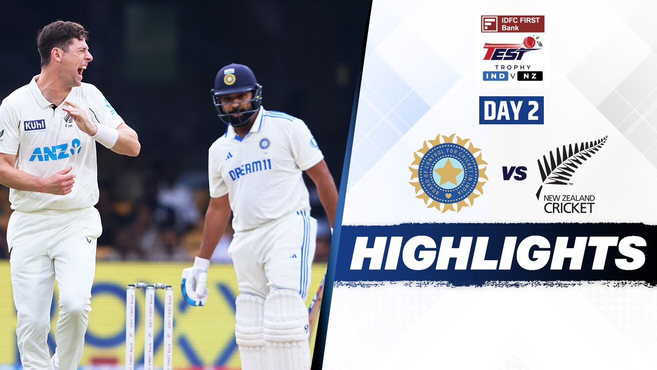 India vs New Zealand - 1st Test - Day 2 Highlights